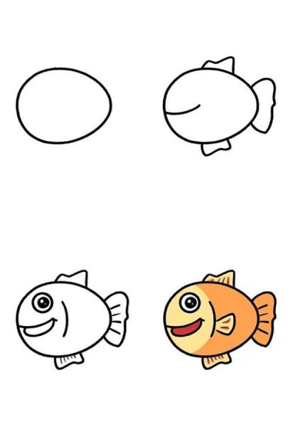 小鱼简笔画怎么画_小鱼简笔画步骤图-第3张图片-山城妙识 小鱼简笔画怎么画_小鱼简笔画步骤图-第3张图片-山城妙识
