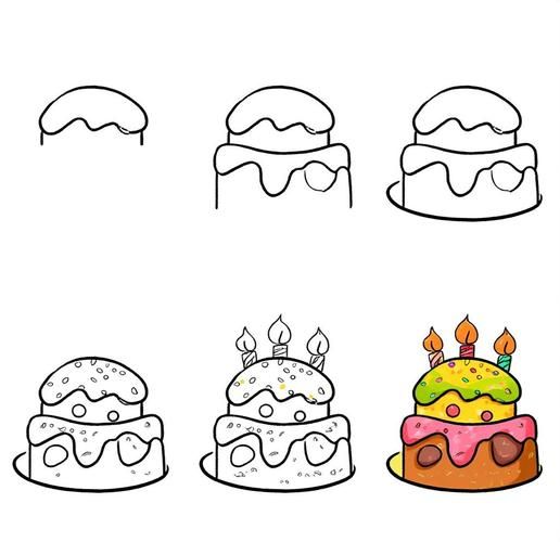 蛋糕简笔画怎么画_蛋糕简笔画视频教程-第2张图片-山城妙识