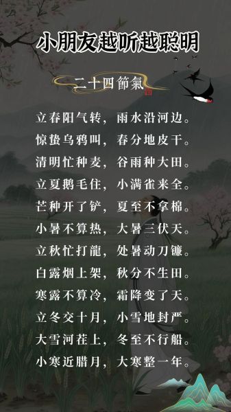 二十四节气歌怎么背_二十四节气歌歌词全文-第2张图片-山城妙识