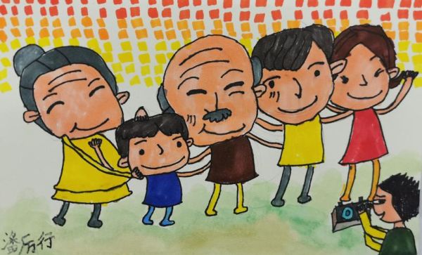 全家福简笔画五口之家怎么画_全家福简笔画五口之家教程-第3张图片-山城妙识