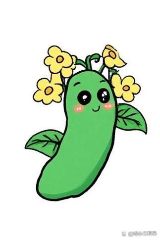 蚕豆图片卡通怎么画_蚕豆卡通图片素材哪里找-第3张图片-山城妙识