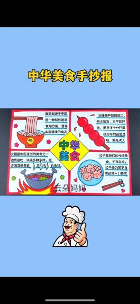 舌尖上的美食手抄报怎么做_小学生手抄报内容写什么-第2张图片-山城妙识