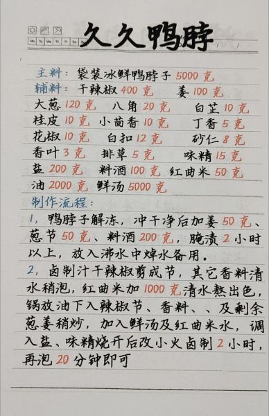 鸭脖卤料配方怎么做_正宗鸭脖卤料配方比例-第2张图片-山城妙识