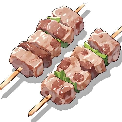 羊肉串简笔画怎么画_零基础也能学会吗-第2张图片-山城妙识