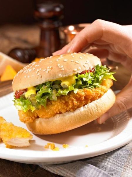 香辣鸡腿堡高清图片哪里找_如何拍出诱人质感-第3张图片-山城妙识