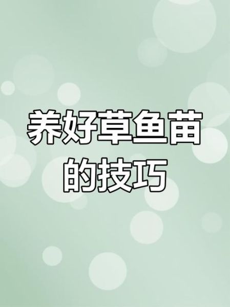草鱼养殖技术_如何提高草鱼成活率-第1张图片-山城妙识