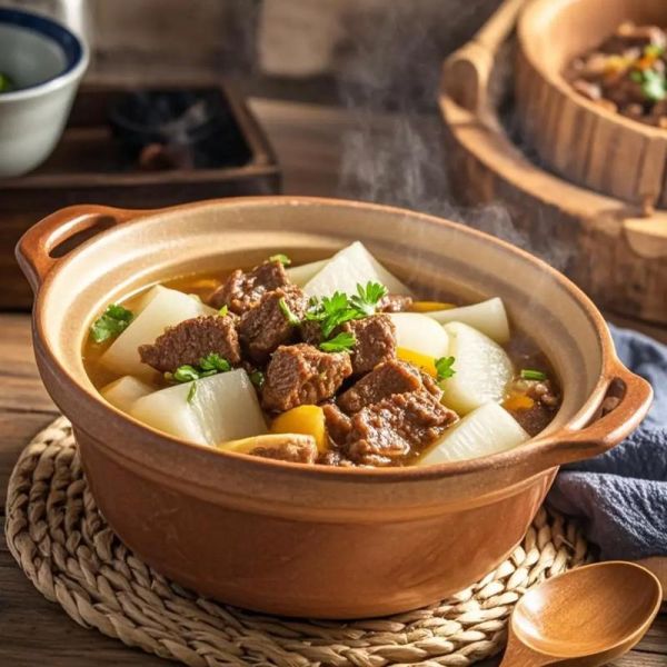 白萝卜炖牛肉汤怎么做_白萝卜炖牛肉汤的功效-第2张图片-山城妙识