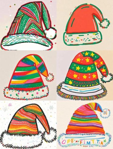 圣诞帽简笔画怎么画_圣诞帽简笔画步骤-第2张图片-山城妙识 圣诞帽简笔画怎么画_圣诞帽简笔画步骤-第2张图片-山城妙识