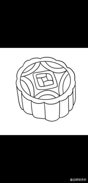 月饼图片大全简笔画_怎么画才好看-第3张图片-山城妙识