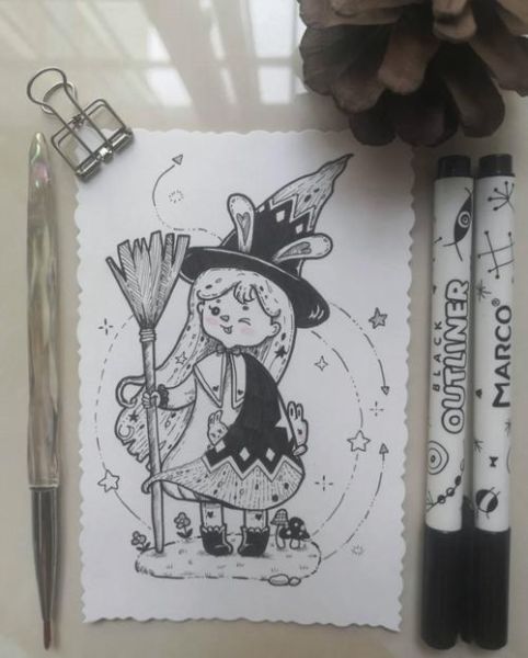 万圣节海报简笔画怎么画_万圣节简笔画素材有哪些-第3张图片-山城妙识