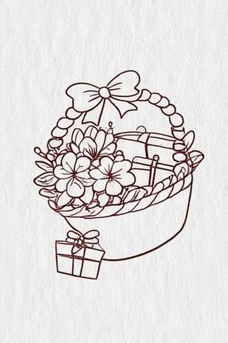 花篮简笔画怎么画_花篮简笔画步骤-第3张图片-山城妙识