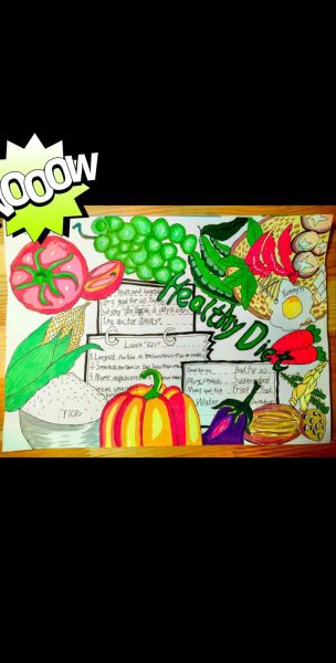 how_to_draw_healthy_eating_handwritten_poster_in_english-第2张图片-山城妙识