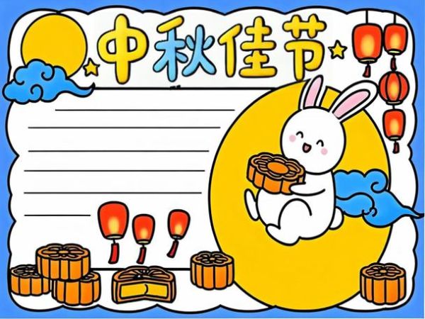 二年级中秋节手抄报怎么画_简单又漂亮教程-第2张图片-山城妙识