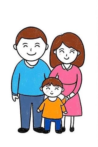 全家福简笔画彩色怎么画_全家福简笔画彩色教程-第2张图片-山城妙识