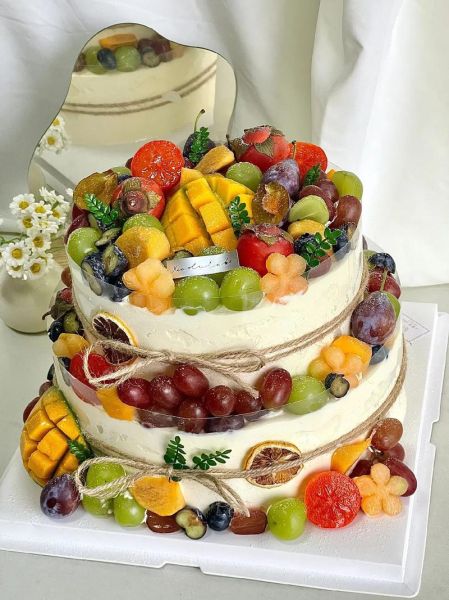 双层水果蛋糕图片大全_怎么做才好看-第1张图片-山城妙识