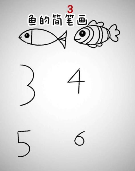 鱼简笔画怎么画_鱼简笔画图片大全-第3张图片-山城妙识