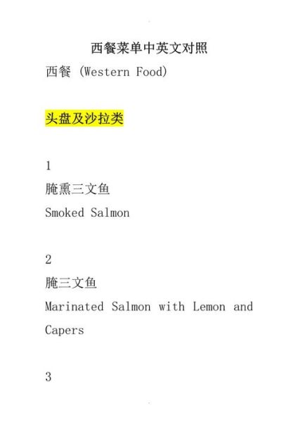 西餐菜单英文怎么写_西餐菜单英文翻译技巧-第1张图片-山城妙识 西餐菜单英文怎么写_西餐菜单英文翻译技巧-第1张图片-山城妙识