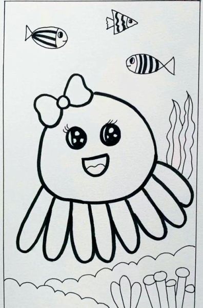 章鱼简笔画怎么画_章鱼简笔画步骤-第3张图片-山城妙识 章鱼简笔画怎么画_章鱼简笔画步骤-第3张图片-山城妙识