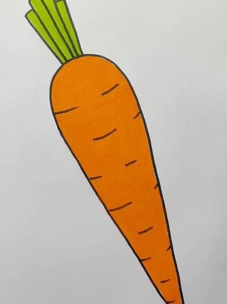 红萝卜图片卡通怎么画_红萝卜卡通简笔画教程-第3张图片-山城妙识