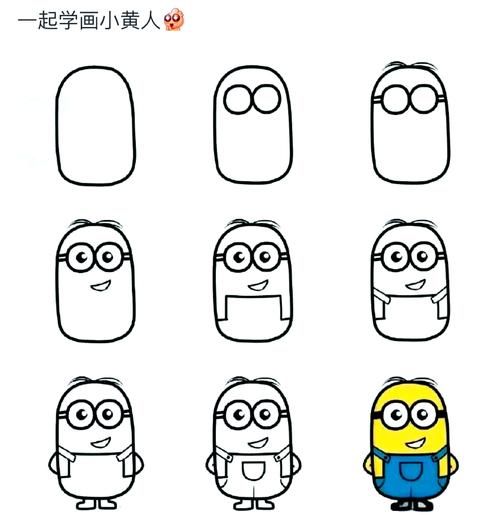 小黄人简笔画怎么画_简笔画步骤图-第1张图片-山城妙识 小黄人简笔画怎么画_简笔画步骤图-第1张图片-山城妙识