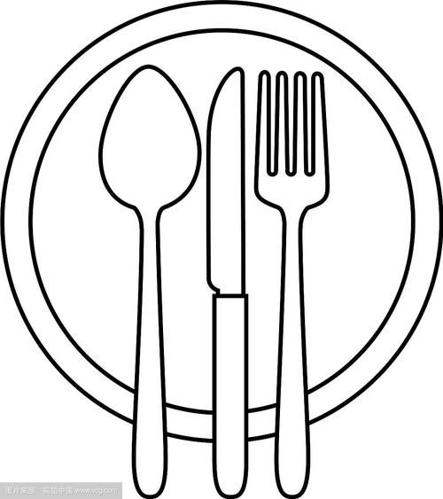 西餐简笔画怎么画_西餐餐具画法步骤-第2张图片-山城妙识 西餐简笔画怎么画_西餐餐具画法步骤-第2张图片-山城妙识