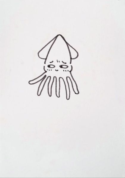 大王乌贼简笔画怎么画_大王乌贼图片简笔画教程-第1张图片-山城妙识