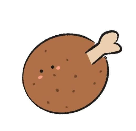 鸡腿简笔画怎么画_鸡腿可爱画法步骤-第2张图片-山城妙识 鸡腿简笔画怎么画_鸡腿可爱画法步骤-第2张图片-山城妙识