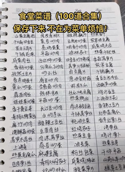 食堂菜谱大全_如何搭配营养又省钱-第3张图片-山城妙识