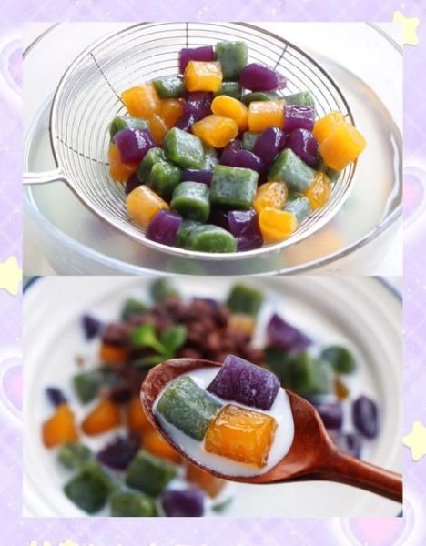 水果味七彩芋圆怎么做_芋圆Q弹秘诀-第2张图片-山城妙识