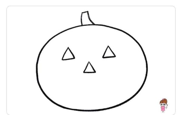 南瓜灯简笔画步骤_怎么画简单又好看-第2张图片-山城妙识 南瓜灯简笔画步骤_怎么画简单又好看-第2张图片-山城妙识