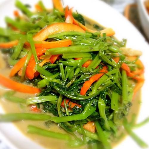 椒丝腐乳炒通菜怎么做_通菜炒不黑的小窍门-第3张图片-山城妙识