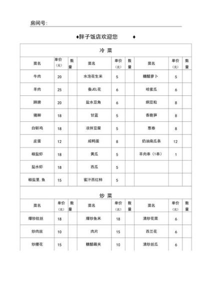 菜单word模板免费下载_如何快速制作餐厅菜单-第3张图片-山城妙识 菜单word模板免费下载_如何快速制作餐厅菜单-第3张图片-山城妙识