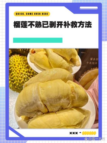 榴莲开了一半发现没熟怎么办_如何补救-第3张图片-山城妙识 榴莲开了一半发现没熟怎么办_如何补救-第3张图片-山城妙识