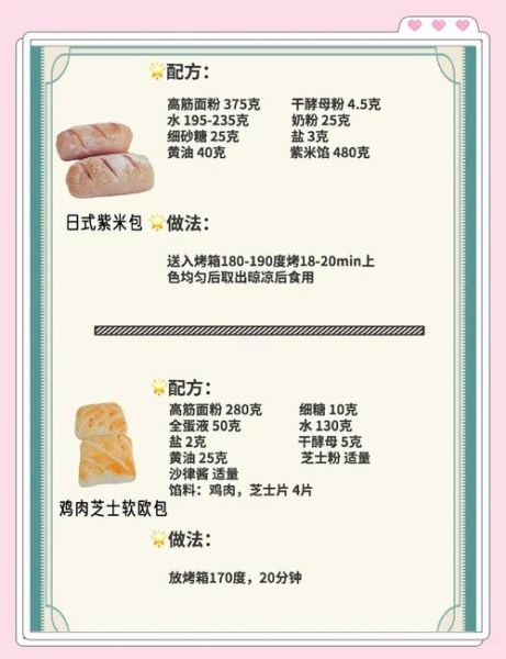 面包配方比例表_新手如何精准换算-第2张图片-山城妙识