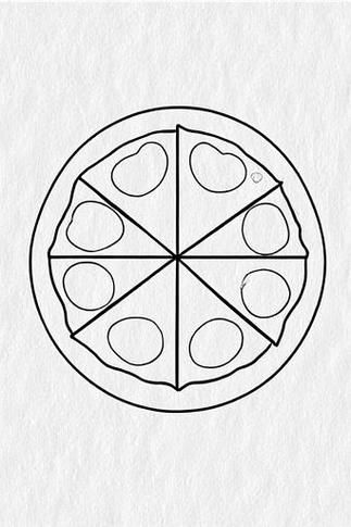 披萨简笔画怎么画_披萨简笔画步骤图解-第3张图片-山城妙识 披萨简笔画怎么画_披萨简笔画步骤图解-第3张图片-山城妙识