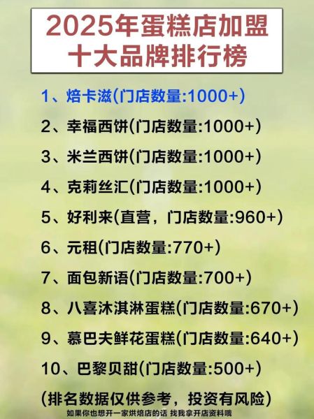 糕点加盟哪个品牌好_全国最好的糕点加盟品牌-第1张图片-山城妙识