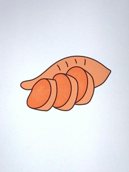 番薯简笔画怎么画_番薯简笔画步骤图解-第1张图片-山城妙识 番薯简笔画怎么画_番薯简笔画步骤图解-第1张图片-山城妙识