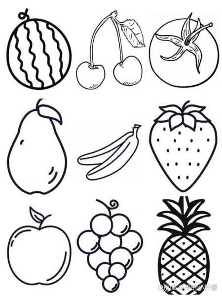水果简笔画大全大图_怎么画简单又好看-第1张图片-山城妙识