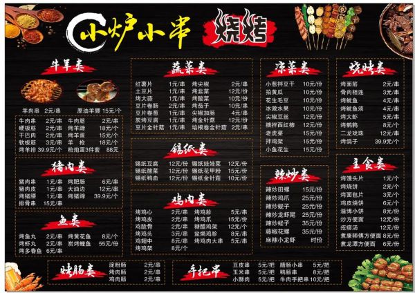 烧烤菜单模板怎么设计_烧烤店菜单设计技巧-第1张图片-山城妙识 烧烤菜单模板怎么设计_烧烤店菜单设计技巧-第1张图片-山城妙识