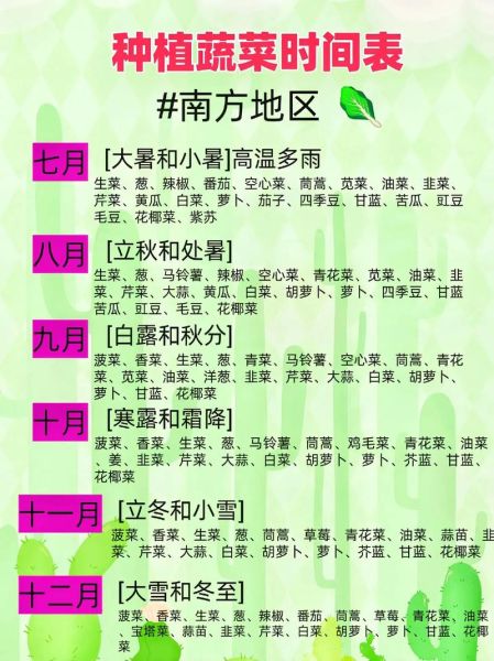 春季蔬菜什么时候种_秋季蔬菜种植时间表-第1张图片-山城妙识