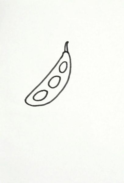 豆角图片简笔画怎么画_豆角简笔画步骤图-第2张图片-山城妙识