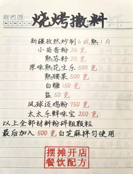 烧烤需要什么调料_烧烤调料清单-第1张图片-山城妙识