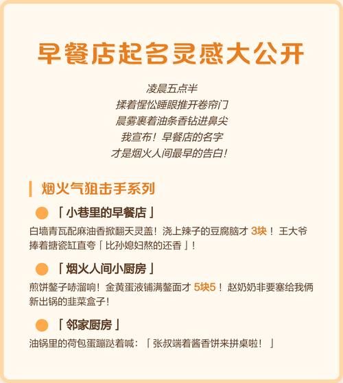 早餐店名字简单大气_如何取名-第1张图片-山城妙识