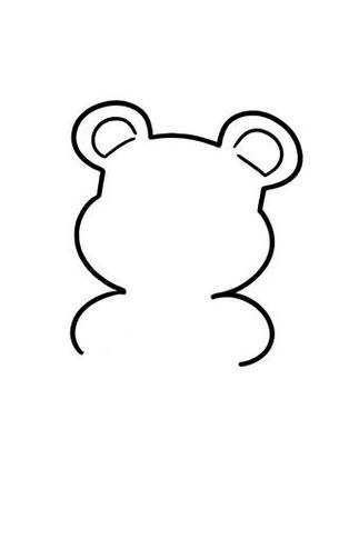 小熊饼干简笔画怎么画_小熊饼干简笔画步骤-第2张图片-山城妙识