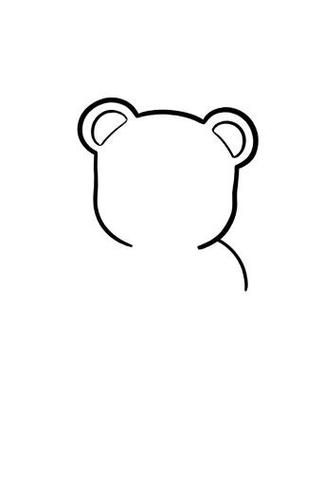 小熊饼干简笔画怎么画_小熊饼干简笔画步骤-第3张图片-山城妙识