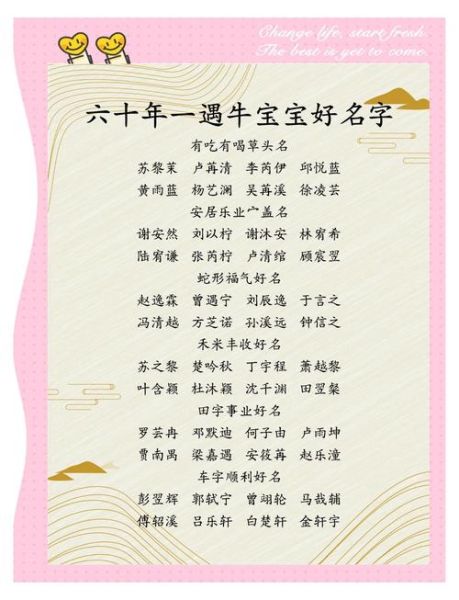 牛宝宝小名怎么取_牛宝宝小名大全-第1张图片-山城妙识
