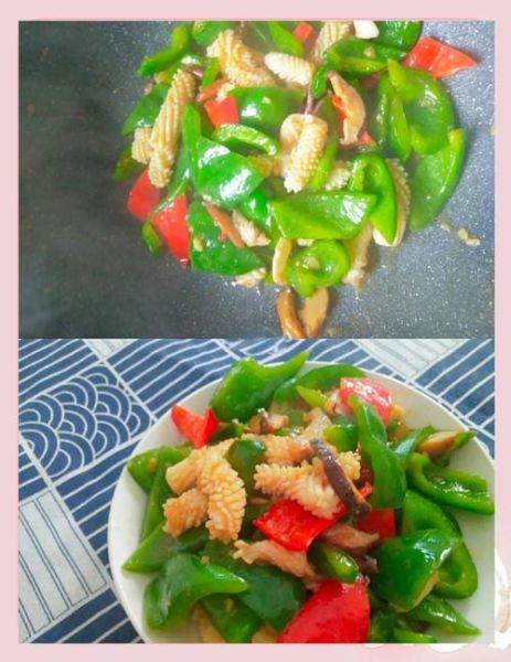青椒洋葱炒鱿鱼怎么做_炒鱿鱼不老的秘诀-第1张图片-山城妙识