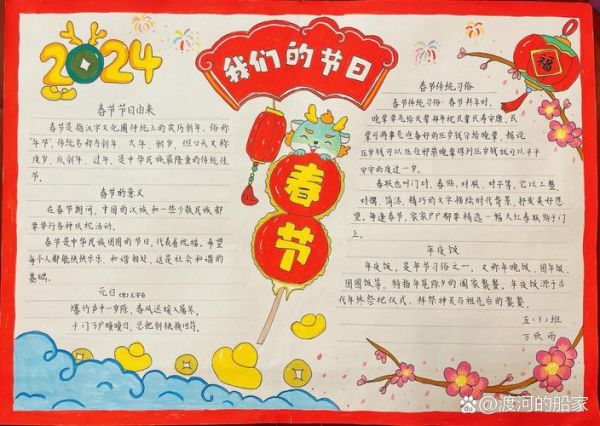 春节手抄报内容写什么_怎么画简单又漂亮-第3张图片-山城妙识