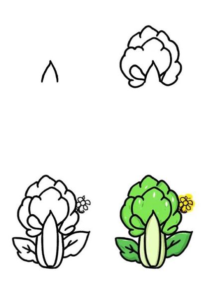 西兰花简笔画怎么画_西兰花图片简笔画教程-第2张图片-山城妙识