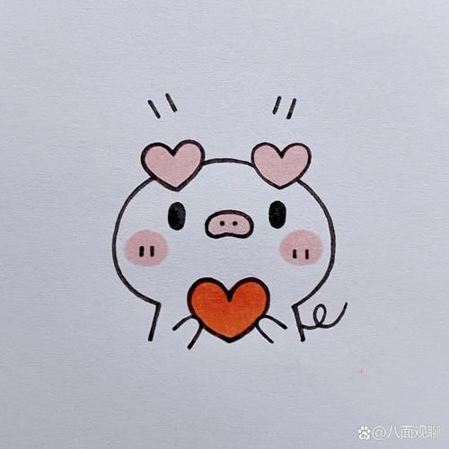 猪头简笔画怎么画_猪头简笔画步骤图-第3张图片-山城妙识